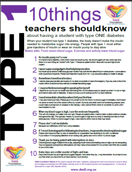 10-things-TEACHERS-should-Know-about-Ty1D1 - The DANII Foundation